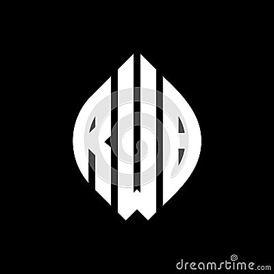 RWB Circle Letter Logo Design With Circle And Ellipse Shape. RWB ...