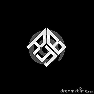 RYB Letter Logo Design On Black Background. RYB Creative Initials ...