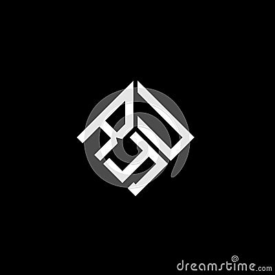 RYU Letter Logo Design On Black Background. RYU Creative Initials ...