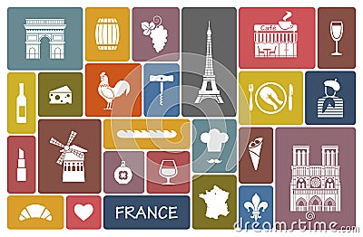 Símbolos De Francia Ilustración del Vector - Imagen: 39921093