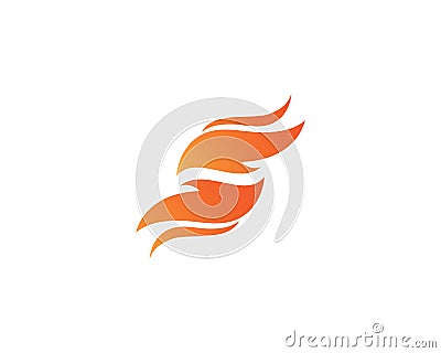 S Letter Fire Flame Logo Vector | CartoonDealer.com #129611832