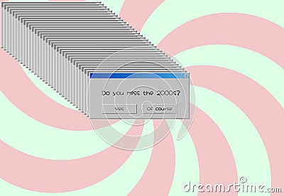 2000s Nostalgia Concept. Retro 00s PC Interface. Windows System Message. Vector Error Message Of ...