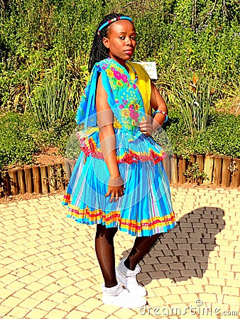 SA Traditional Model Setsonga Attires Stock Photo - Image: 70656271