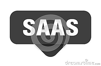 Saas Sticker. Saas Sign On Transparent Background Vector Illustration ...