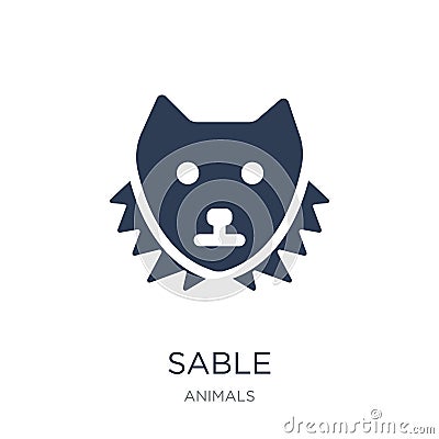 Sable Icon. Trendy Flat Vector Sable Icon On White Background Fr ...