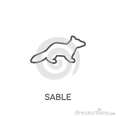 Sable Linear Icon. Modern Outline Sable Logo Concept On White Ba ...