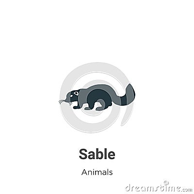 Sable Vector Icon On White Background. Flat Vector Sable Icon Symbol ...