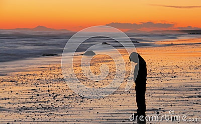 Sad Boy Sunset Royalty Free Stock Image - Image: 22703886