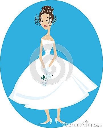 Sad Bride Cartoon Vector | CartoonDealer.com #6719961