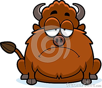 Sad Cartoon Bison Stock Vector - Image: 47476513