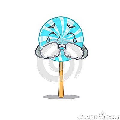 Sad Crying Lollipop Cartoon Style Vector Illustration | CartoonDealer ...