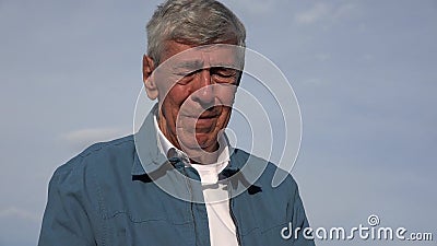 Sad Crying Tearful Elderly Old Man Stock Video - Video of retired ...