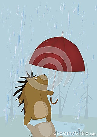 Sad Hedgehog Cartoon Vector | CartoonDealer.com #12111665