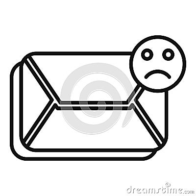Sad Mail Icon Outline Vector. Dislike Social | CartoonDealer.com #281464117