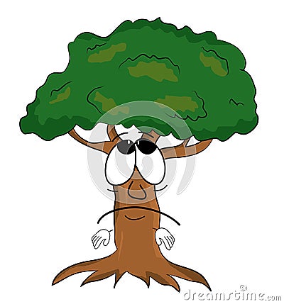 Sad Tree Cartoon Stock Illustration - Image: 47957829