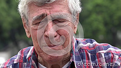 Sad and Upset Old Man stock video. Video of emotional - 65735309