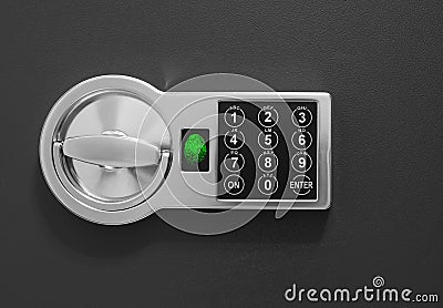 Safe Box With Code And Fingerprint Scanner Lock Royalty-Free Stock ...