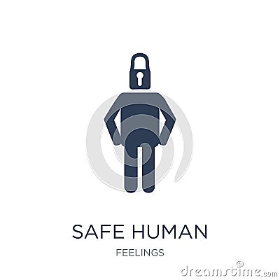 Safe Human Icon. Trendy Flat Vector Safe Human Icon On White Background ...