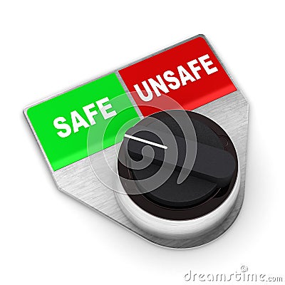 Safe Vs Unsafe Concept Switch Stock Photo | CartoonDealer.com #33221454