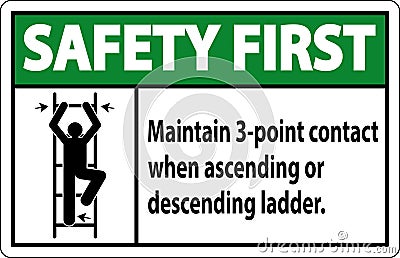 Safety First Maintain 3 Point Contact When Ascending Or Descending ...