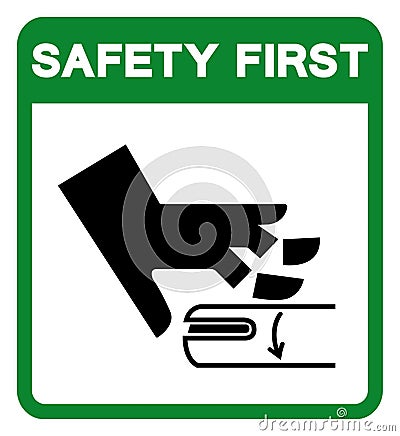 Safety First Rotating Shaft Symbol Sign, Vector Illustration, Isolate ...