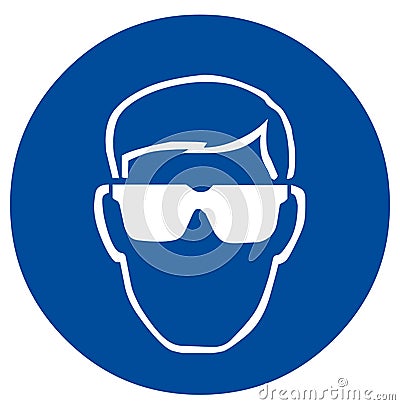 Safety Sign Eye Protection Royalty-Free Illustration | CartoonDealer ...