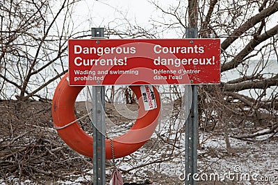 Safety Warning Sign Rectangular Dangerous Current Swimming Unsafe Stock ...