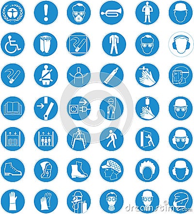 Safety Warnings And Tables Royalty Free Stock Image - Image: 13405566