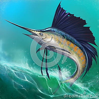 Sailfish Cartoon Stock Illustrations – 549 Sailfish Cartoon Stock ...