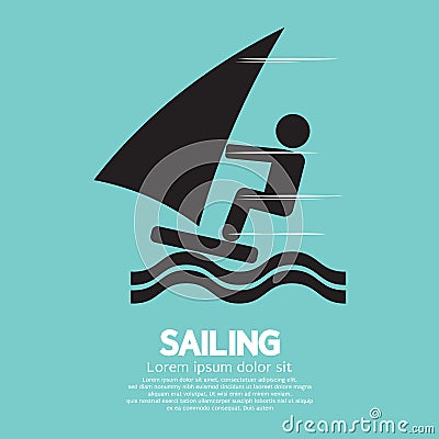 Sailing Sport Symbol Cartoon Vector | CartoonDealer.com #43788137