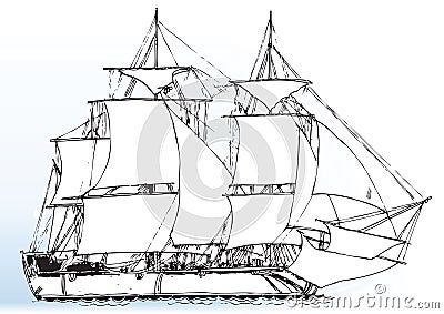 Sailing Wind Ship Stock Image - Image: 8811801