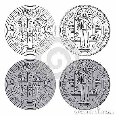 Saint Benedict Medals Set Variable Colors With Different Outline Like A ...