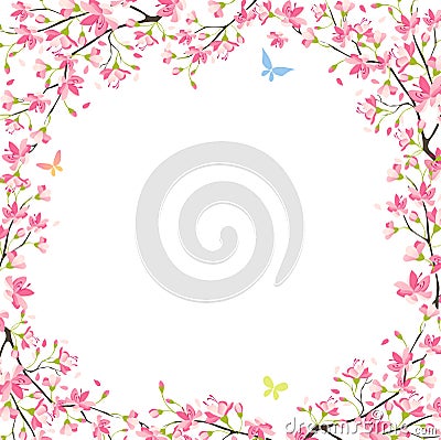 Sakura Frame Royalty Free Stock Photography - Image: 13513087