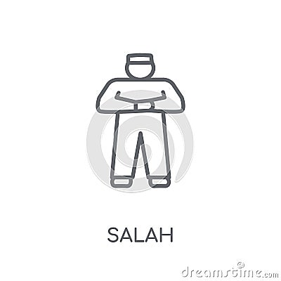 Salah Linear Icon. Modern Outline Salah Logo Concept On White Ba ...