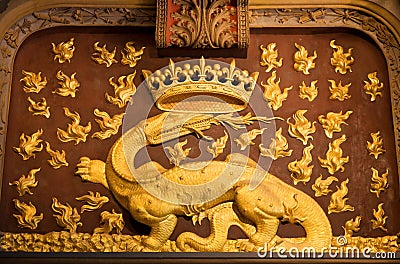 The Salamander, Symbol Of Francois I Royalty Free Stock Photography ...
