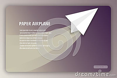 Wide Take-off Paper Airplane Taking Off. Sample For Posters, Business ...