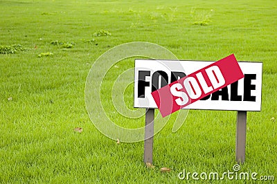 Sold Sign in Front of House or Condo Stock Photo - Image of contract ...