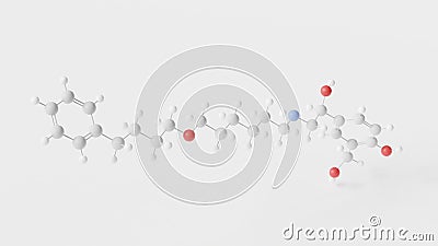 Salmeterol Molecule 3d, Molecular Structure, Ball And Stick Model ...