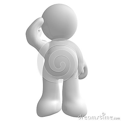 Salute Pose Icon Figure Royalty Free Stock Image - Image: 9579526