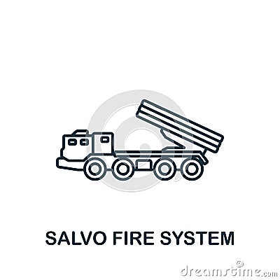 Salvo Fire System Icon. Line Simple Line Weapon Icon For Templates, Web ...