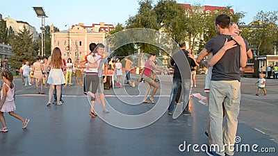 Samara Samara Region, Russia - July 31, 2016: People Salsa Dancing in ...