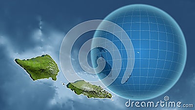 Samoa and Globe. Satellite stock footage. Video of administration ...