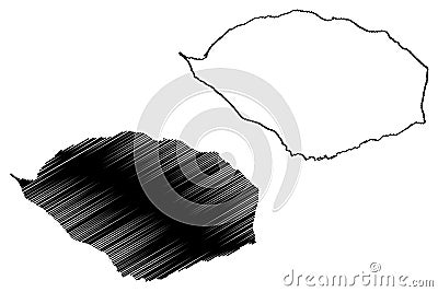 Samothrace Island Hellenic Republic, Greece, Aegean Sea Map Vector ...