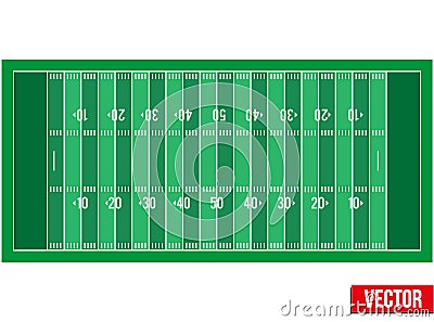 Sample Football Field In A Simple Outline. Stock Vector - Image: 39906092