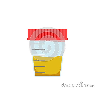 Sample Of Urine Test Vector Illustration. Containers For Analysis ...