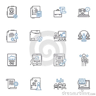 Sampling Technique Line Icons Collection. Population, Sample ...