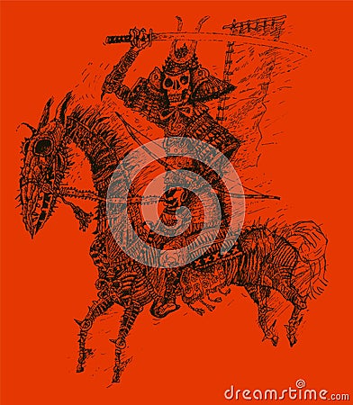 Samurai Death (vector) | CartoonDealer.com #32932031