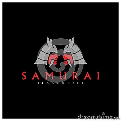Samurai Head Logo Design Vector. Samurai Warrior Logo Template Royalty ...