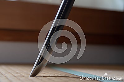 Samurai Sword Thrust Into The Tatami Mat Stock Photo | CartoonDealer ...