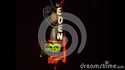 San Francisco Red Light District Sign in 70`s Stock Video - Video of ...